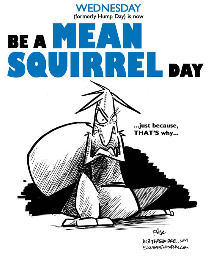 BE A MEAN SQUIRREL DAY! TODAY! – Bob the Squirrel